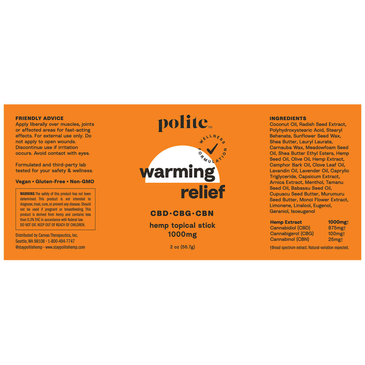 Polite Hemp Topicals | Warming & Cooling